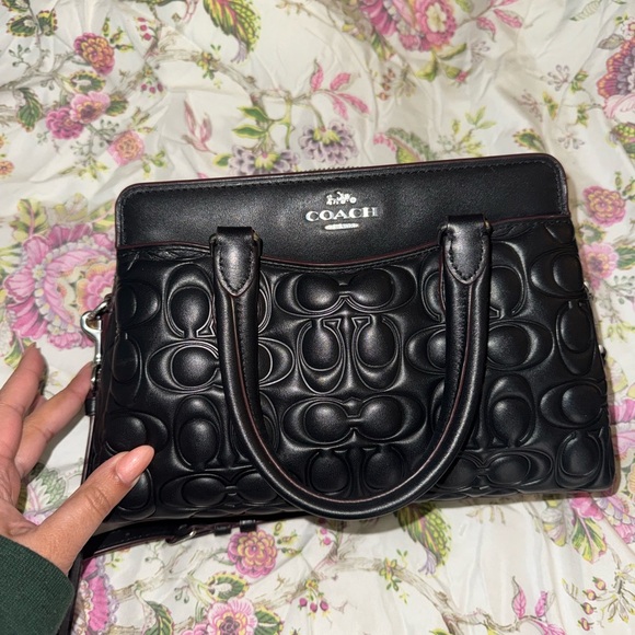 Coach | Bags | Coach Black Embossed Womens Bag | Poshmark
